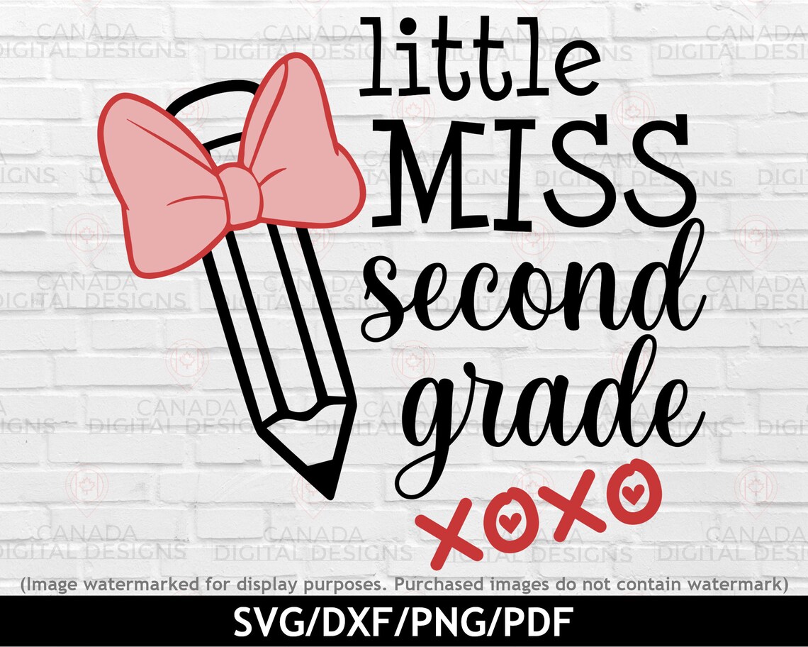 Little Miss Second Grade Svg Back to School Svg 2nd Grade - Etsy