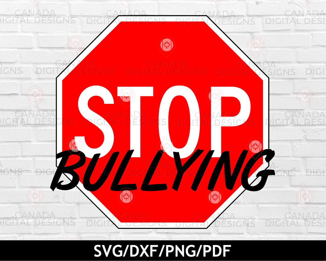 Stop Bullying Svg, Anti Bullying Design, Stop Sign Svg, Pink Shirt Day ...