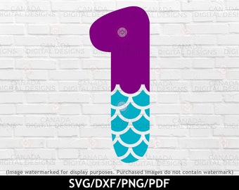 Number 1 Mermaid Birthday - Etsy