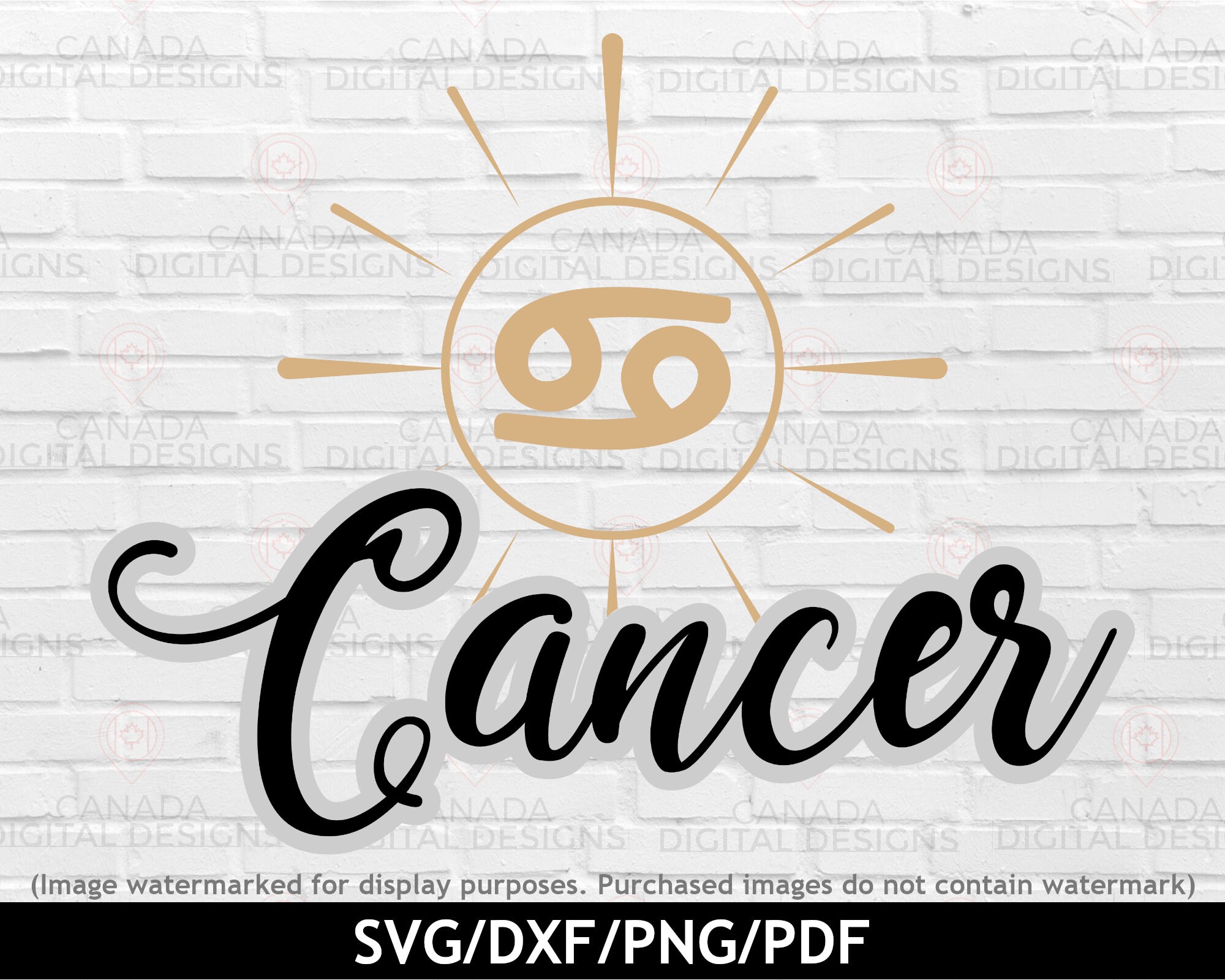Cancer svg Zodiac sign png Cancer symbol svg Horoscope svg | Etsy