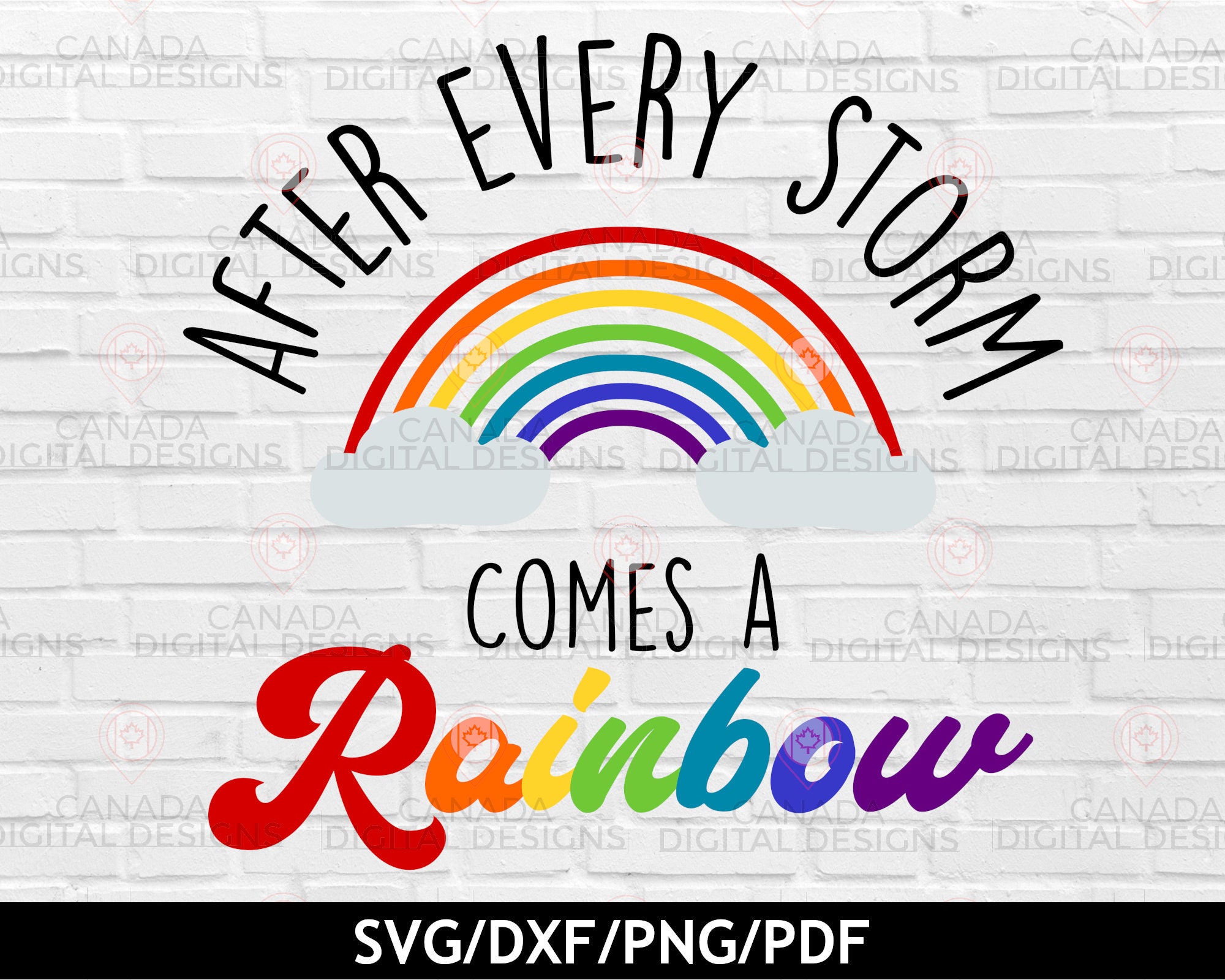 After Every Storm Comes a Rainbow Svg, Rainbow Baby Outfit Svg, Baby ...