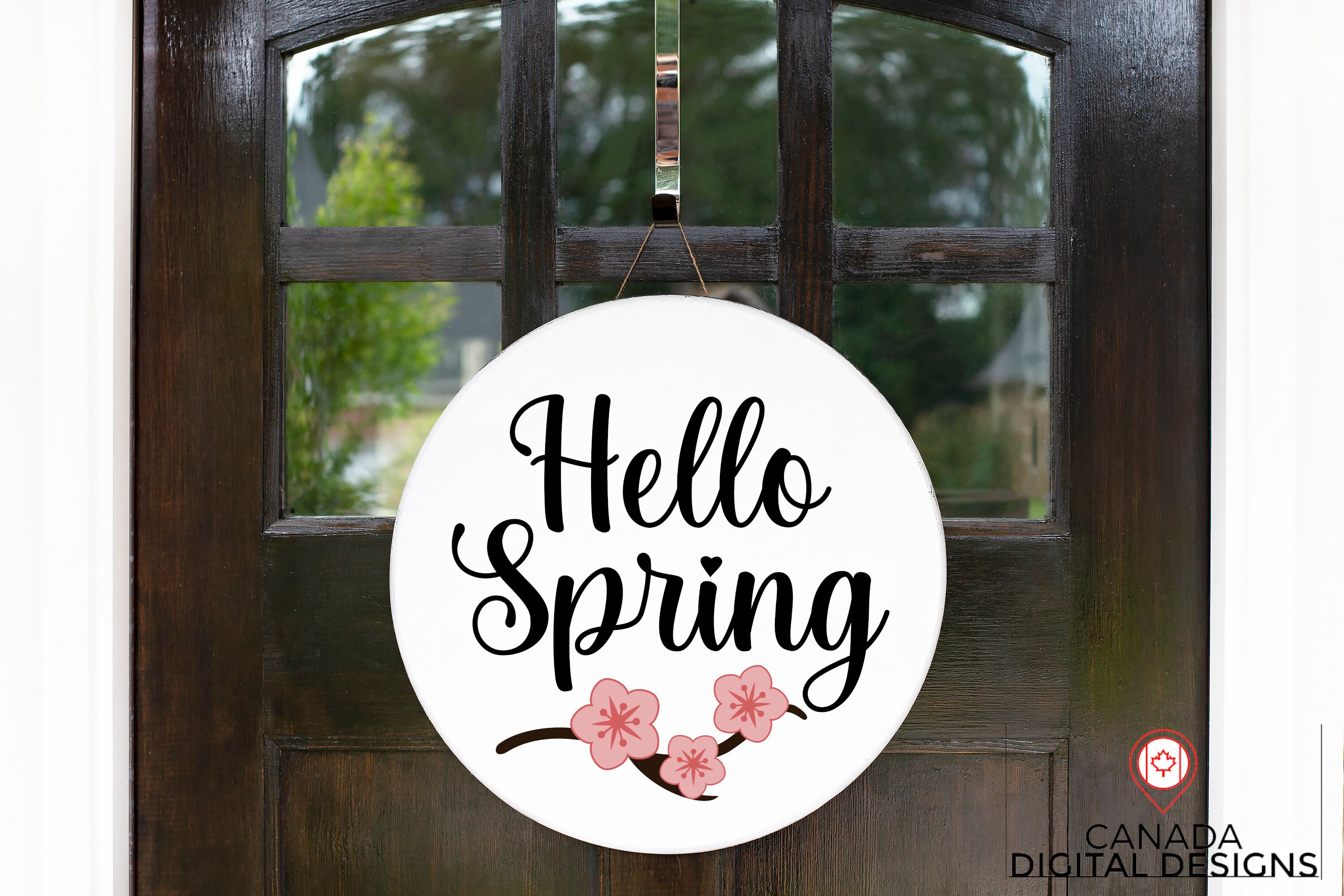 Hello Spring Svg Cherry Blossom Svg Hello Spring Sign Cut | Etsy