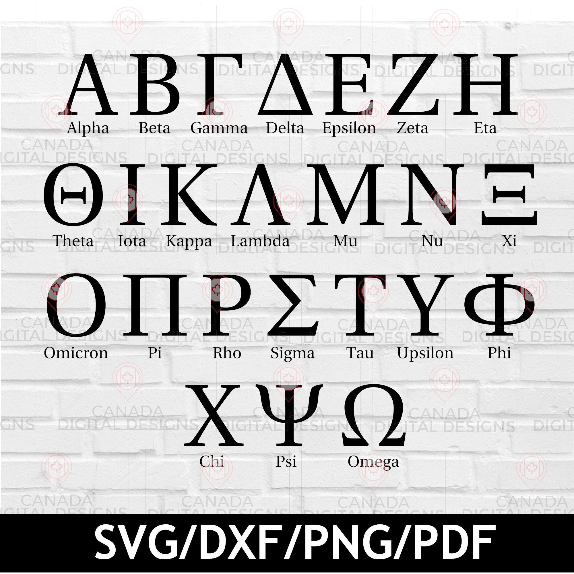 Greek letters svg Greek alphabet stencil svg Sorority | Etsy