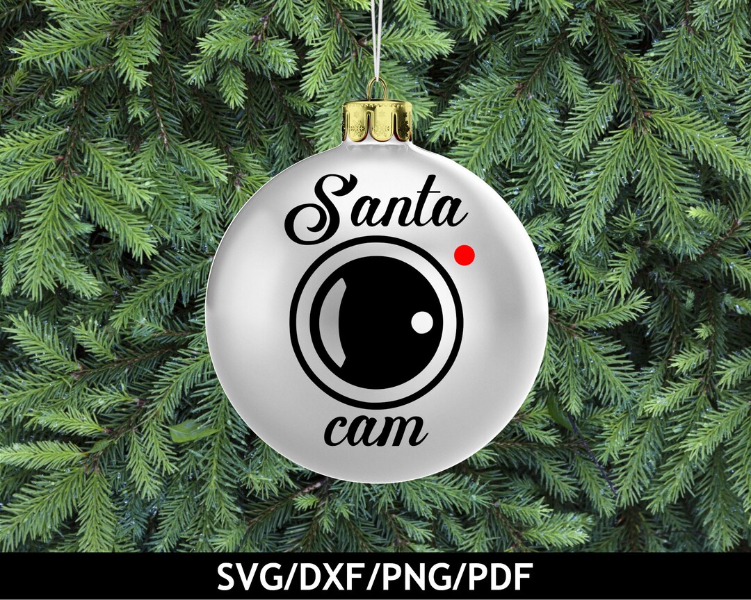 Santa Cam Svg, Christmas Ornament Svg, Floating Ornament Svg, Santa Cam ...