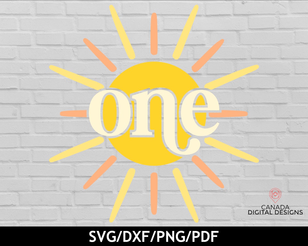 Sun One Svg, Sun With Rays Svg, Sun First Birthday Svg, First Birthday ...