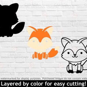 Cute Fox Svg, Woodland Animal Svg, Forest Animal Svg, Layered Fox Svg ...