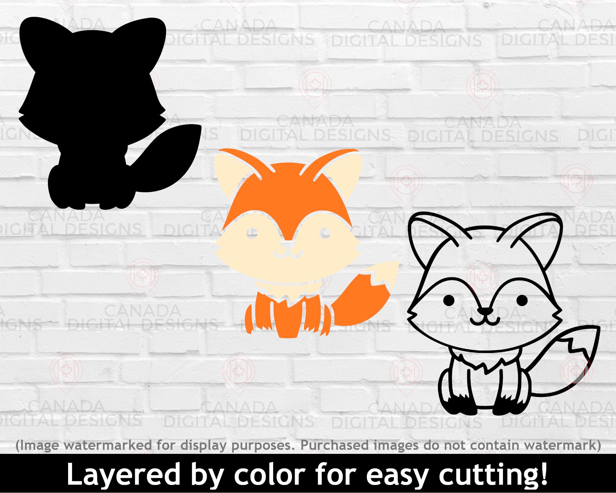Cute Fox Svg Woodland Animal Svg Forest Animal Svg Layered - Etsy