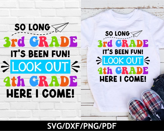 So Long 3rd Grade Svg Watch Out 4th Grade Here I Come Svg - Etsy