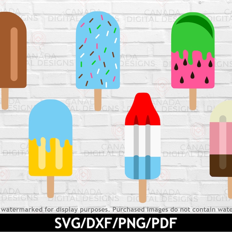 Popsicle Clipart - Etsy