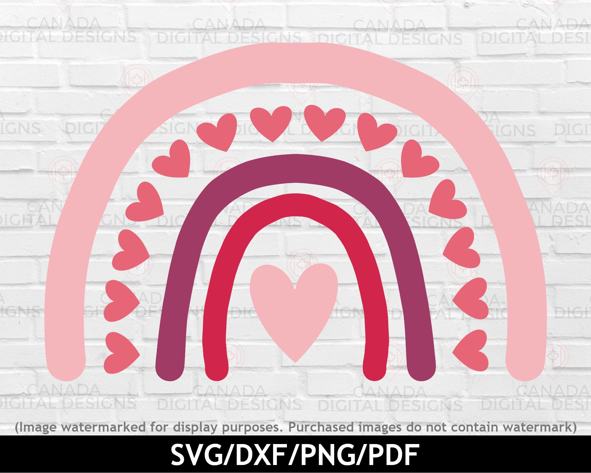 Heart Rainbow Svg Boho Rainbow Svg Valentines Rainbow Svg - Etsy Canada