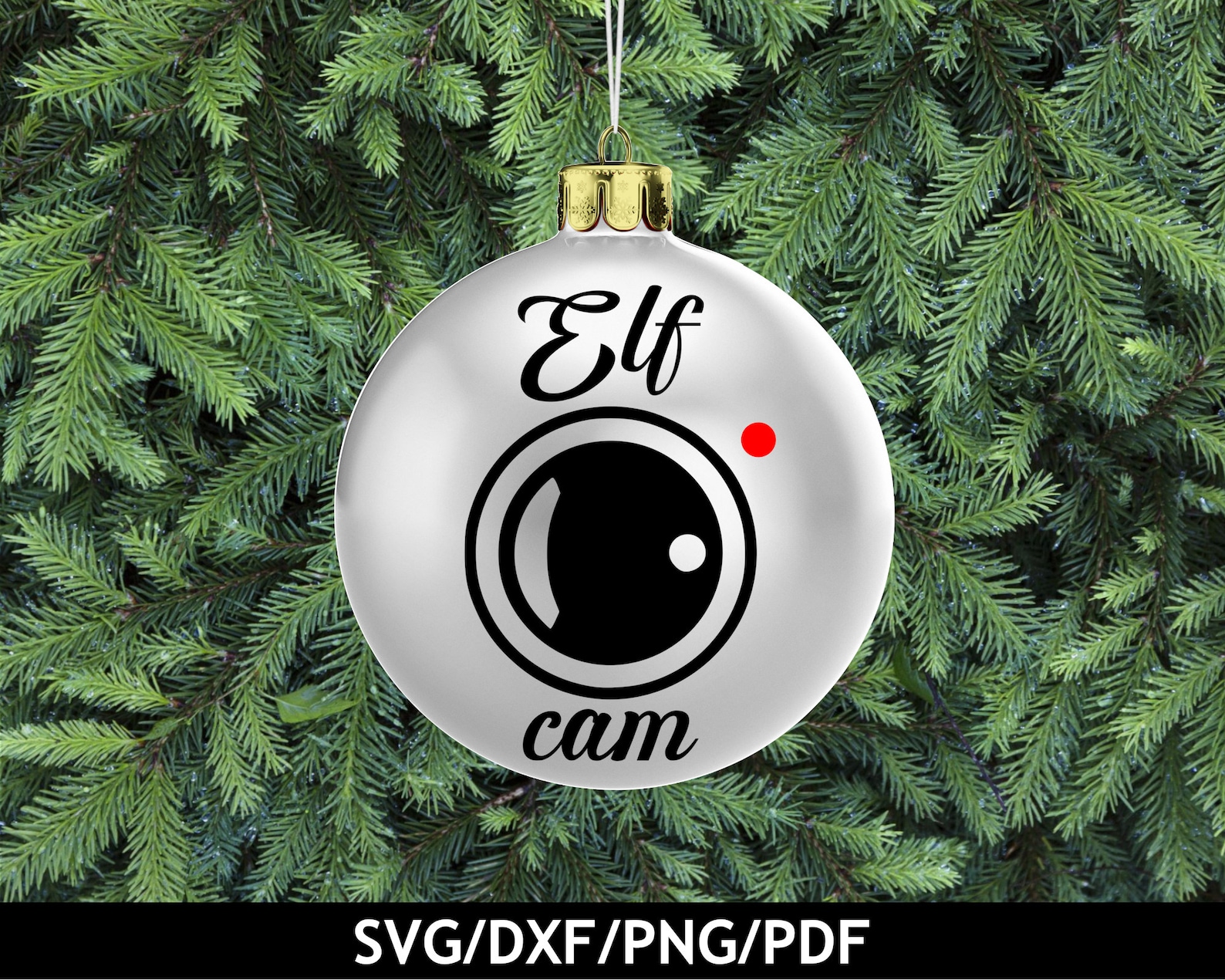 Elf Cam Svg, Christmas Svg, Ornament Design File, Floating Ornament Svg ...