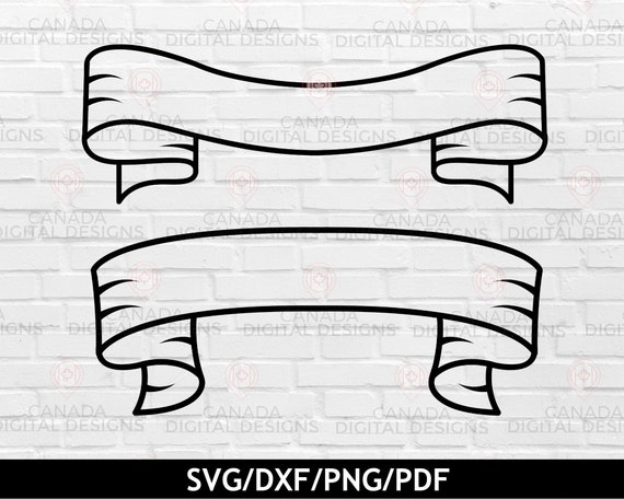 Banner SVG Ribbon SVG Scroll SVG Banner Clipart Cricut | Etsy UK