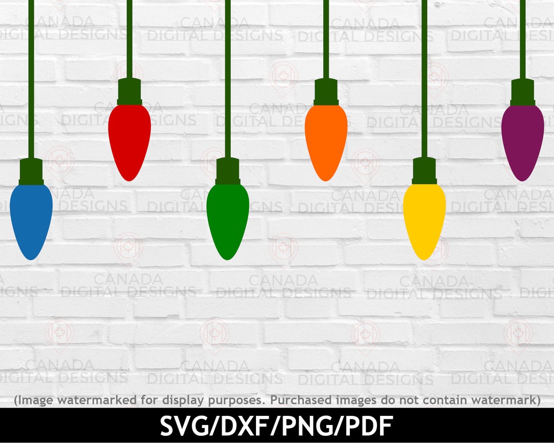 Christmas Lights Svg, Christmas Lights Clipart, Holiday Svg, Christmas ...