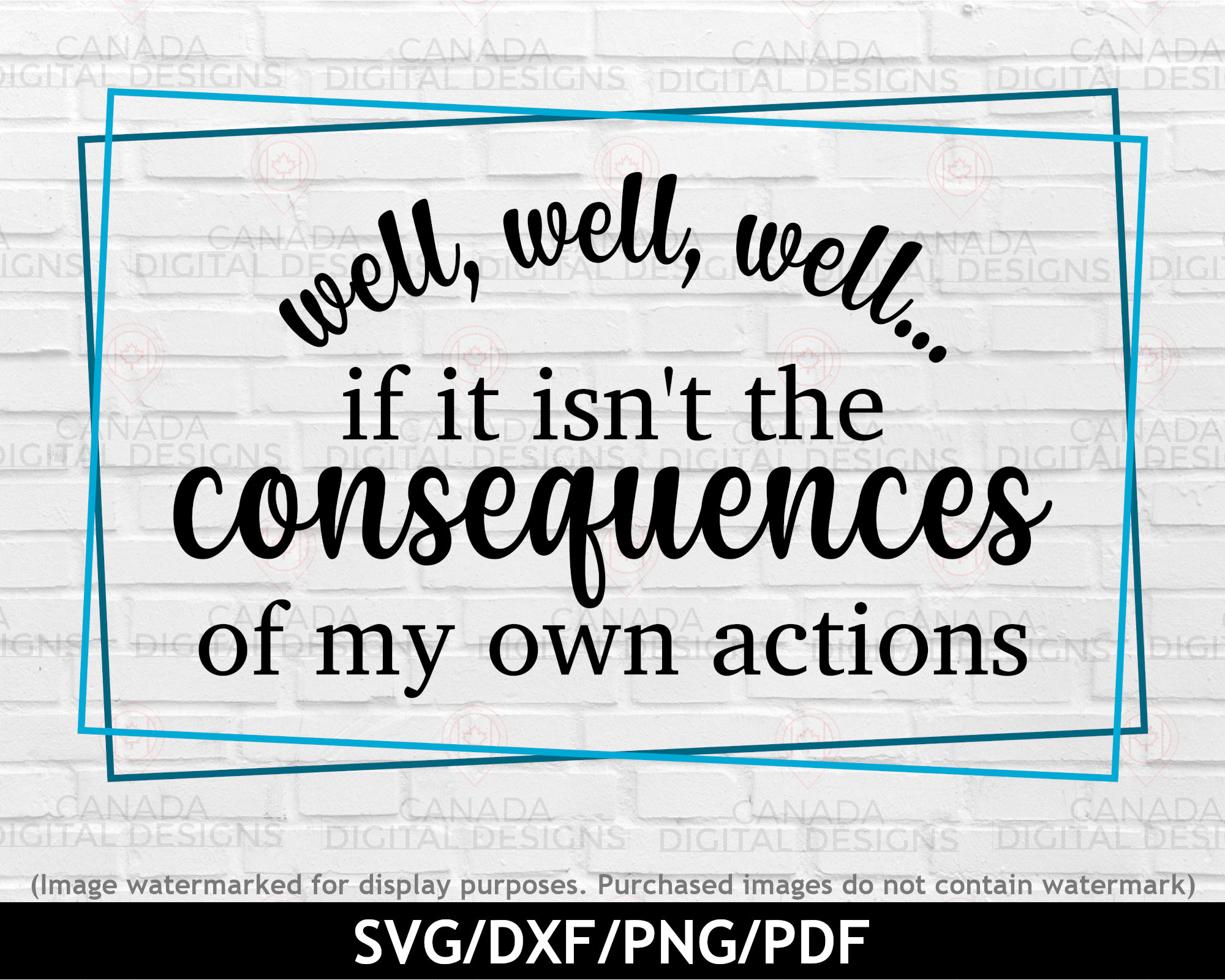Consequences of my own actions svg Funny quote svg Sarcastic | Etsy