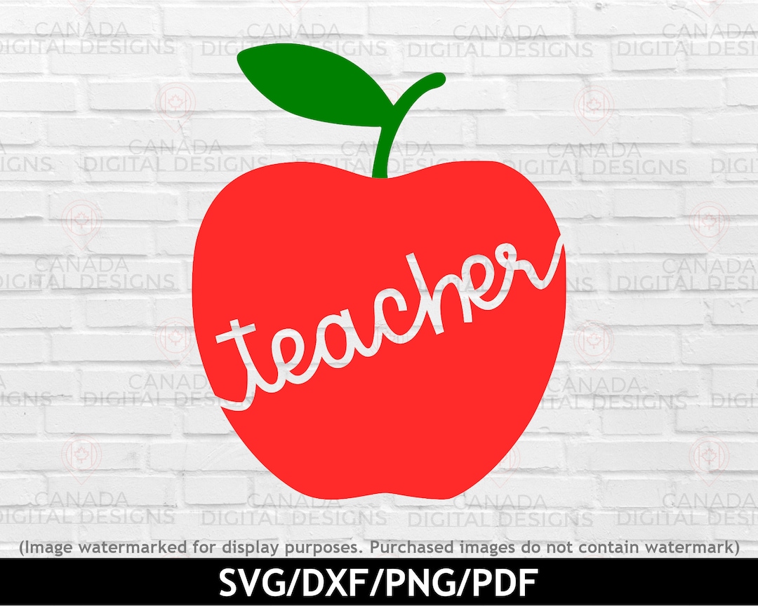 Teacher Apple Svg, Back to School Svg, Classroom Decor Png, Teacher ...