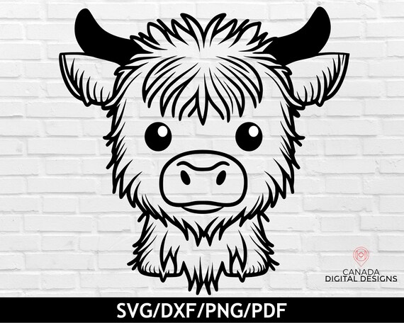 Cartoon Baby Cow Face