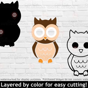 Cute Owl Svg, Woodland Animal Svg, Forest Animal Svg, Layered Owl Svg ...