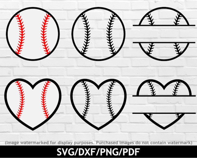 Baseball Svg Bundle Baseball Monogram Png Heart Baseball - Etsy