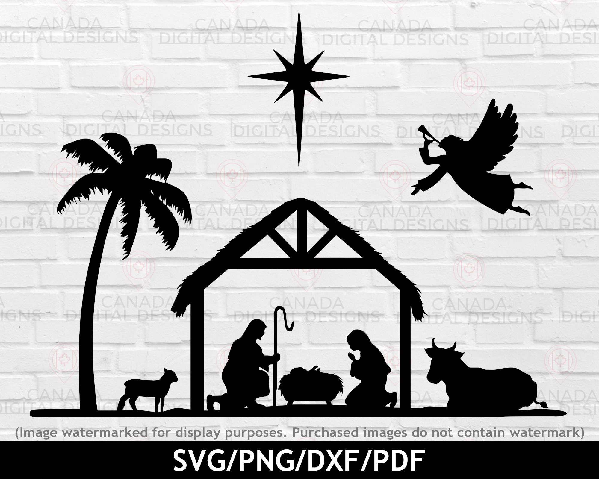 Nativity Scene Svg Nativity Svg Christmas Scene Svg Baby | Etsy