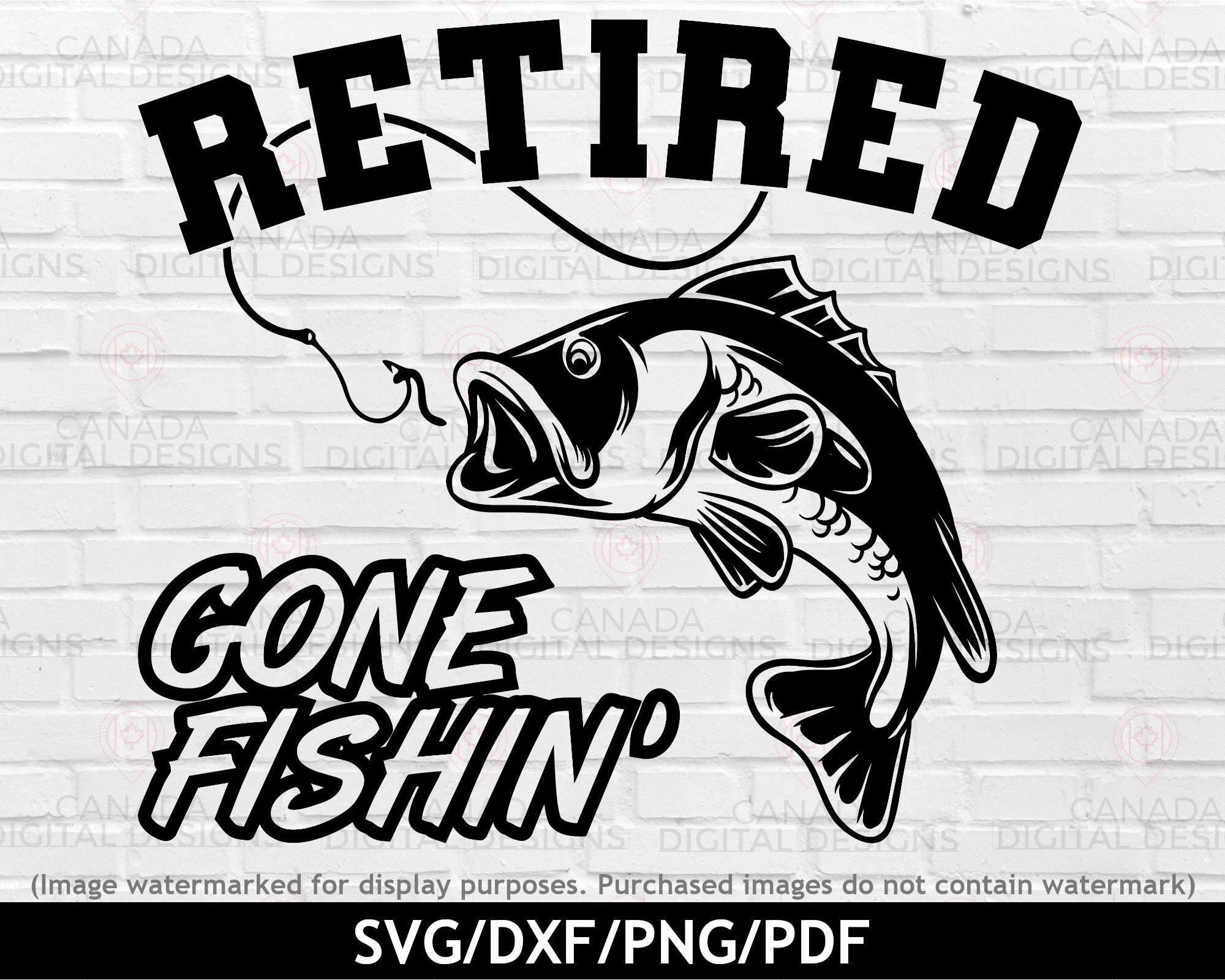 Retired Gone Fishing Svg, Retirement Svg, Bass Fishing Svg, Retired ...