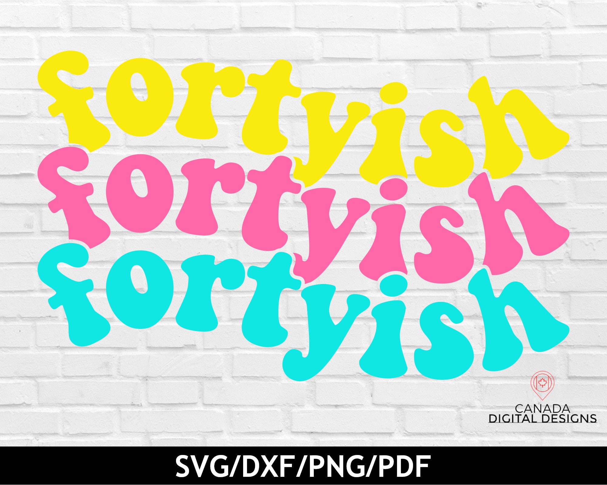 Fortyish Svg, Forty Something Svg, 40th Birthday Svg, Funny Birthday ...