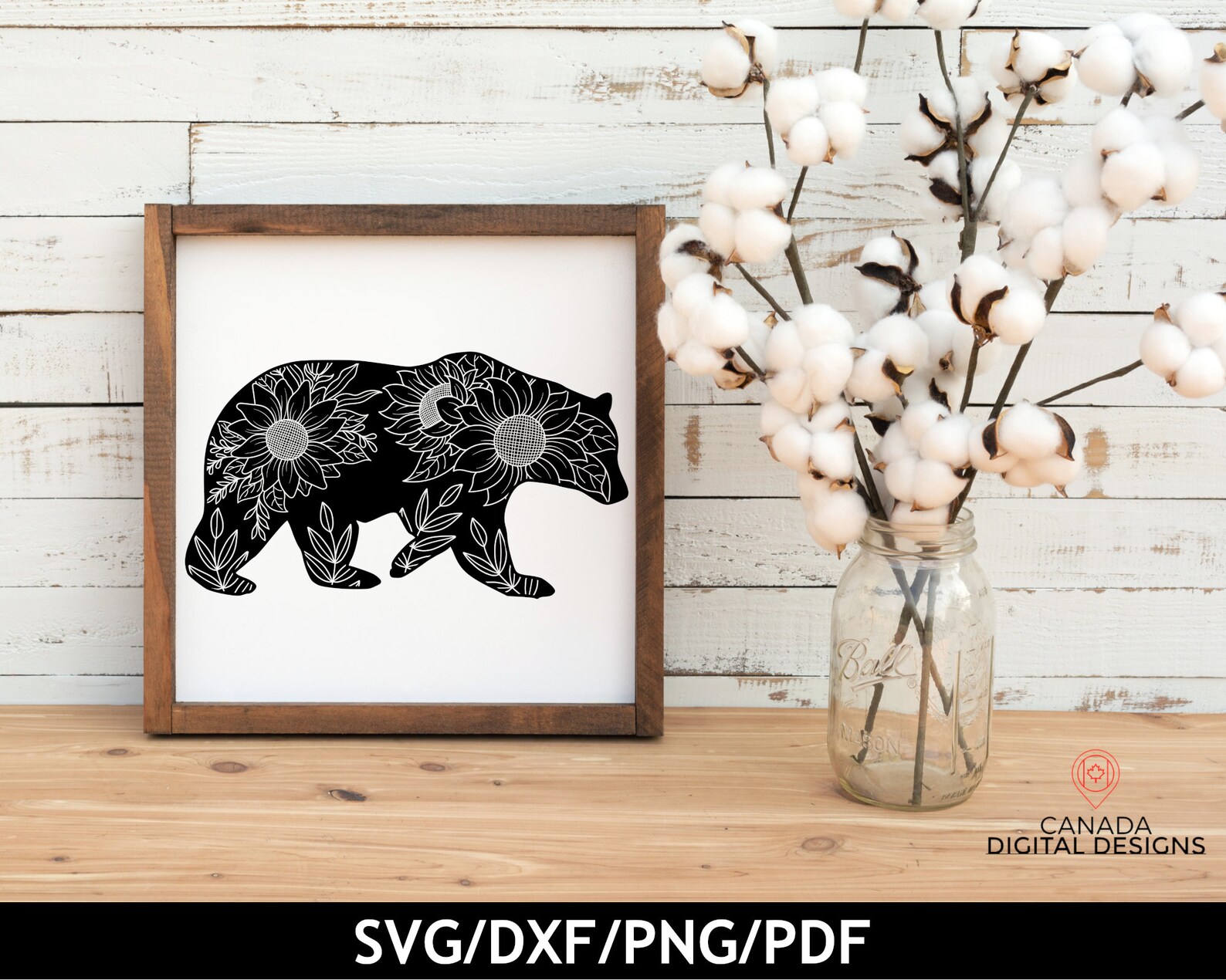 Floral Bear Svg Mama Bear Svg Bear Silhouette Cut File - Etsy