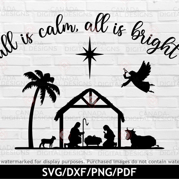 All is Calm All is Bright Sign - Etsy