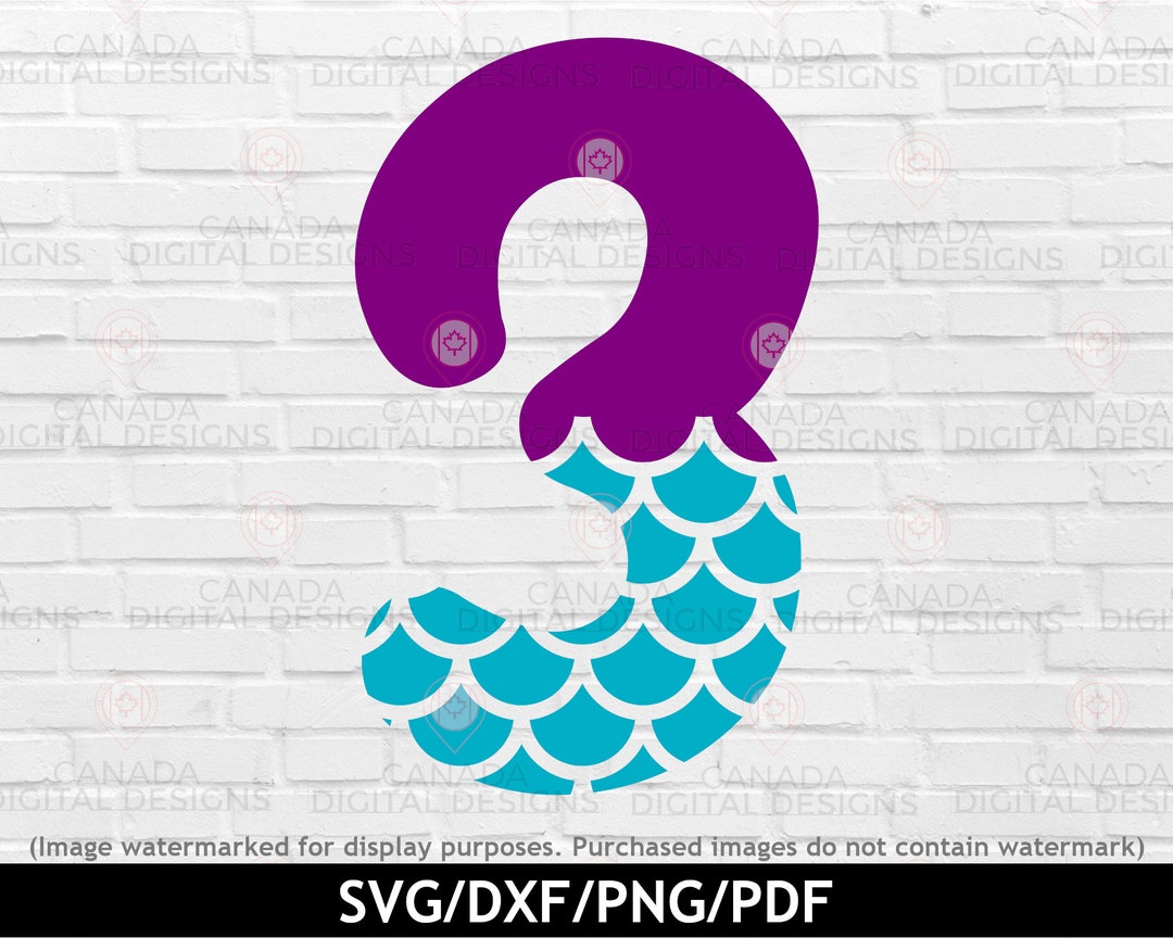 Mermaid Number 3 Svg, Mermaid 3rd Birthday Svg, Birthday Mermaid Svg ...
