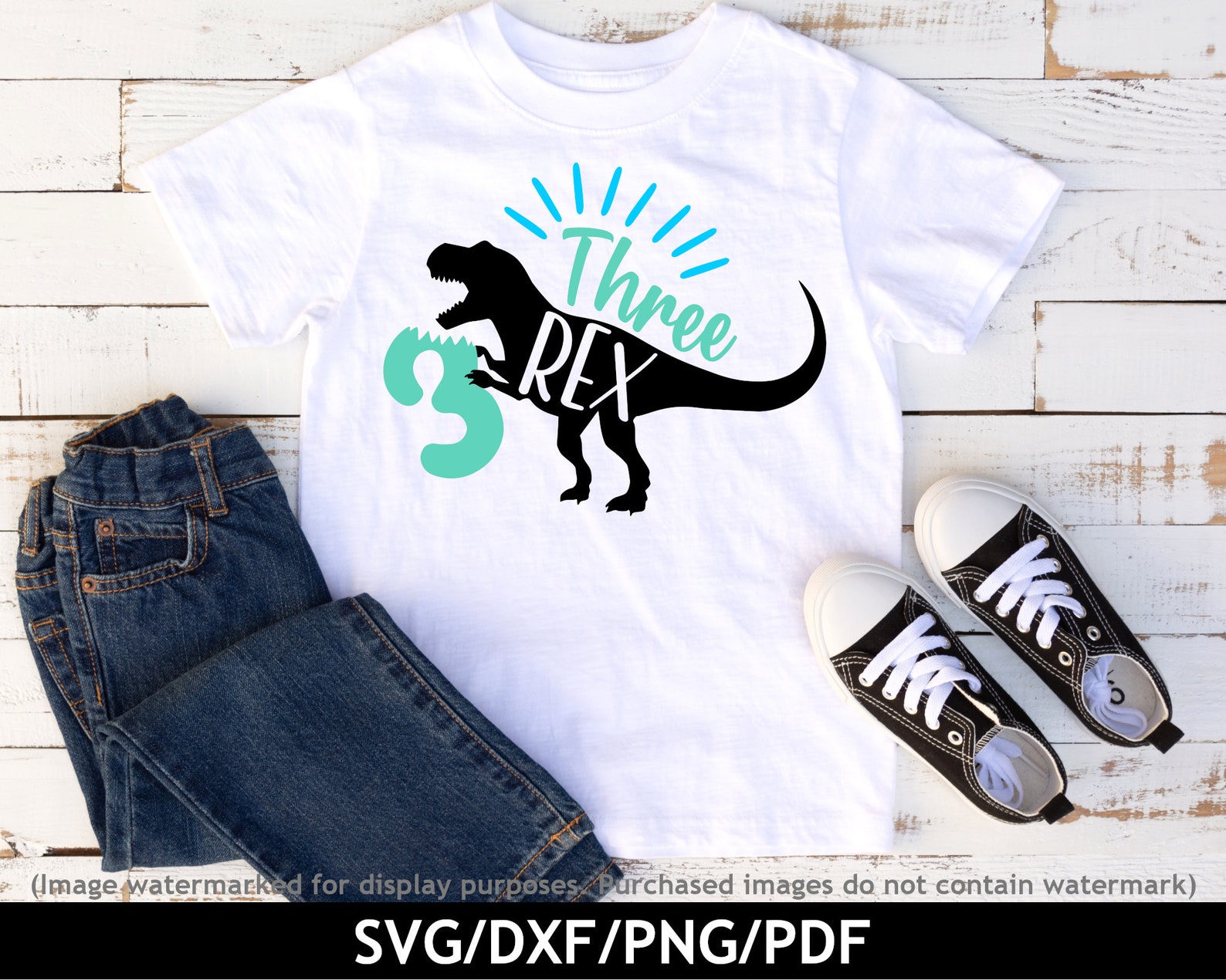 Three Rex Svg T Rex Svg Dinosaur Birthday Svg Dinosaur - Etsy