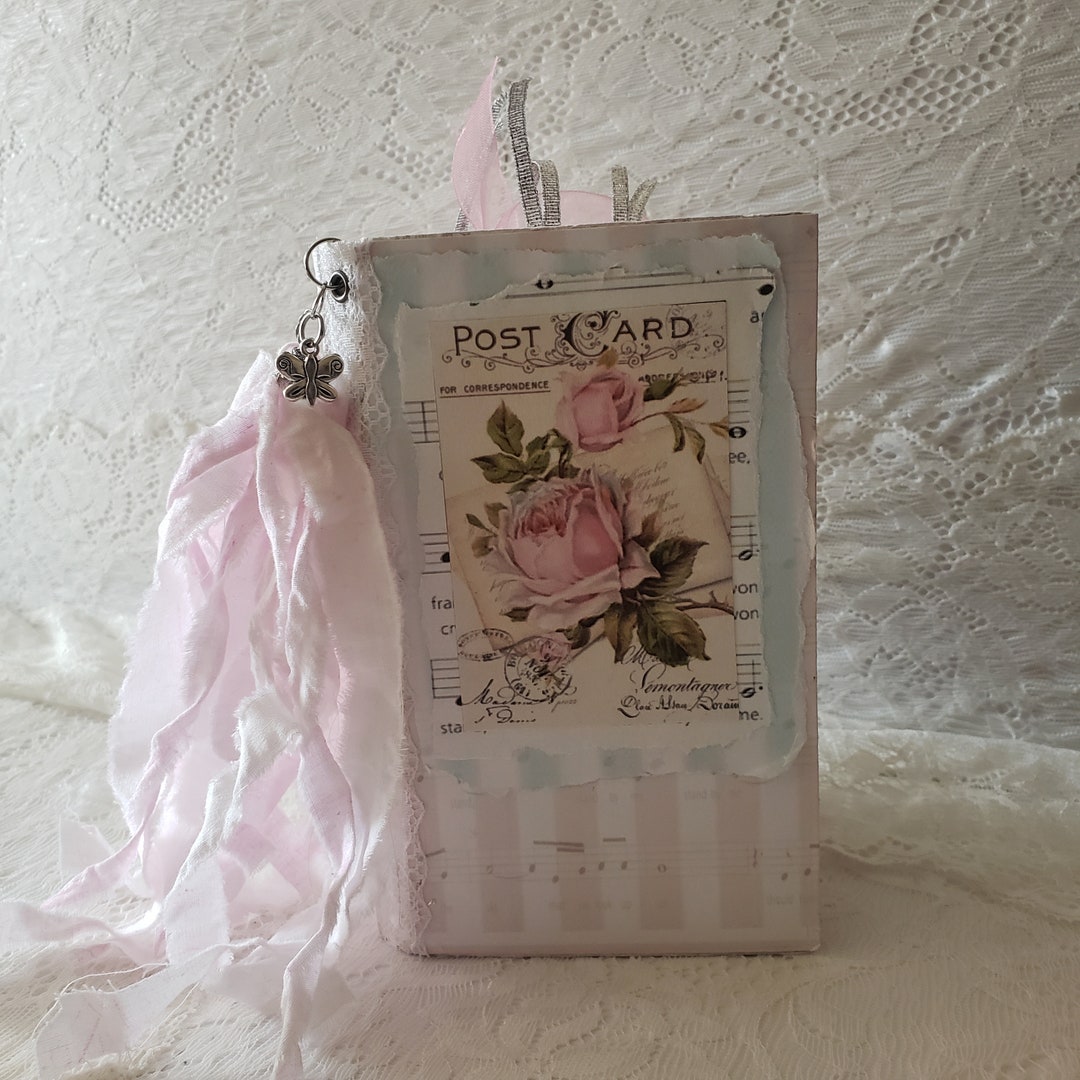 Small Envelope Junk Journal, Mini Travelers Notebook, Shabby Chic - Etsy