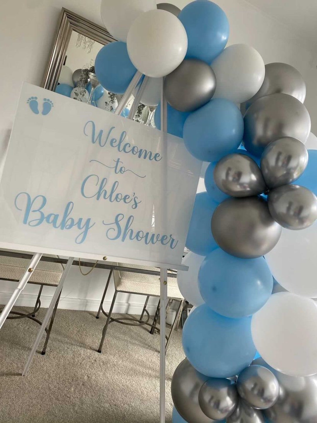 DIY Baby Shower Sign Labels, Welcome Sign Stickers, Christening Day ...