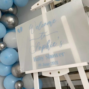DIY Baby Shower Sign Labels, Welcome Sign Stickers, Christening Day ...