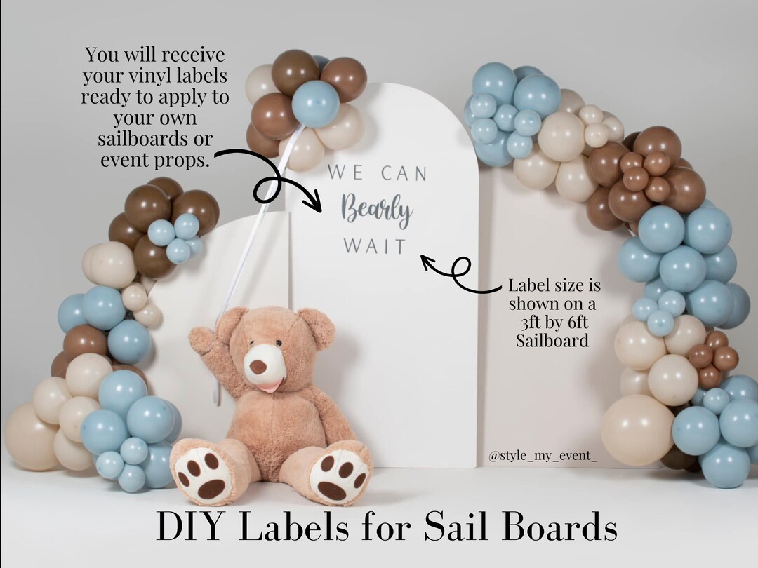 Sail Board Labels DIY Stickers for Event Backdrops Sail - Etsy