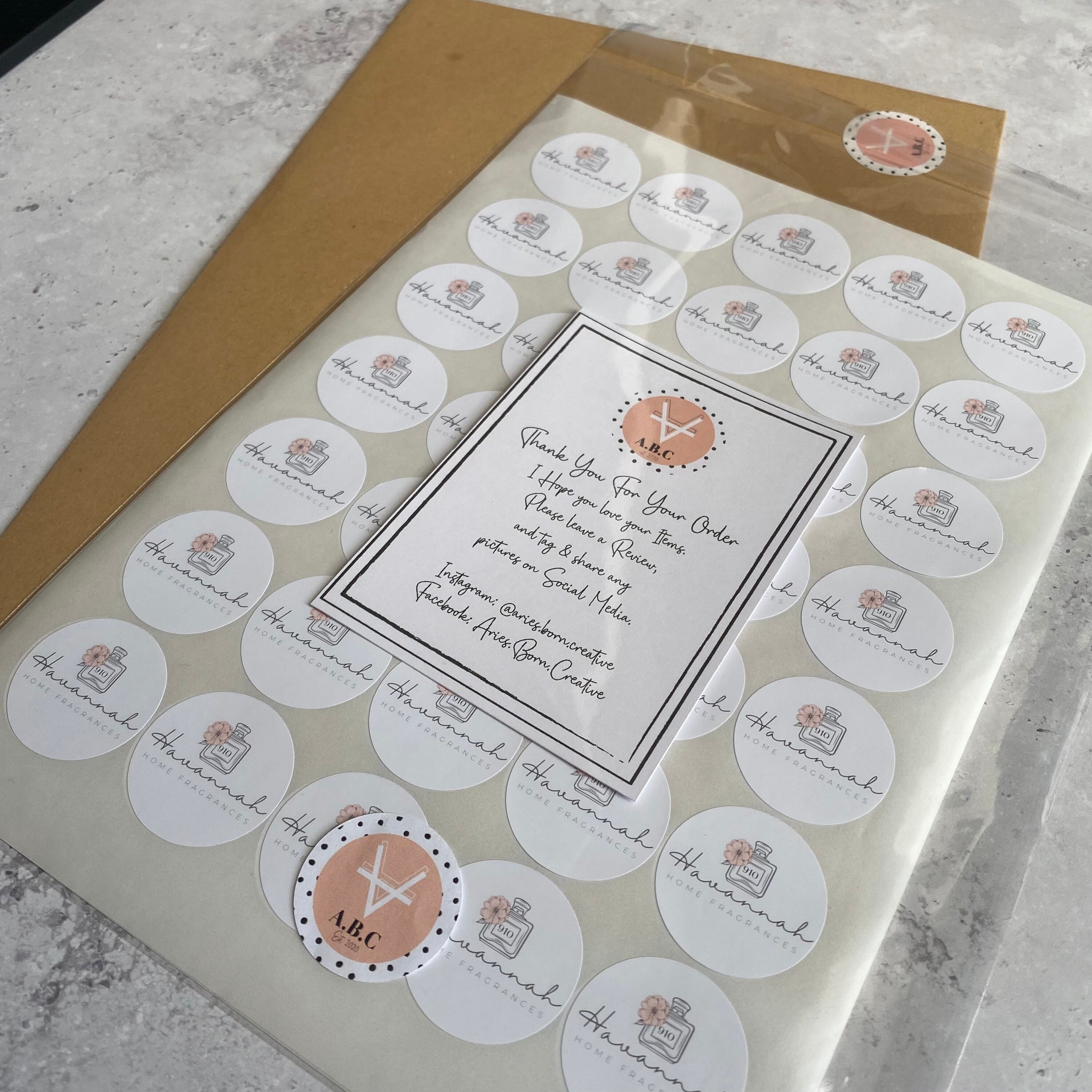 Personalised Business Stationary Stickers Packaging Labels - Etsy