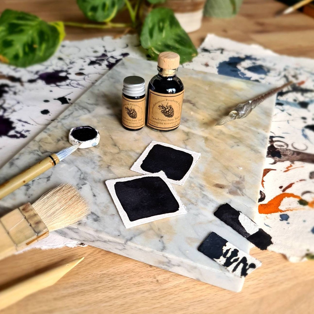 Tenebrous Iron Gall Blue-black Ink for Painting Drawing and - Etsy