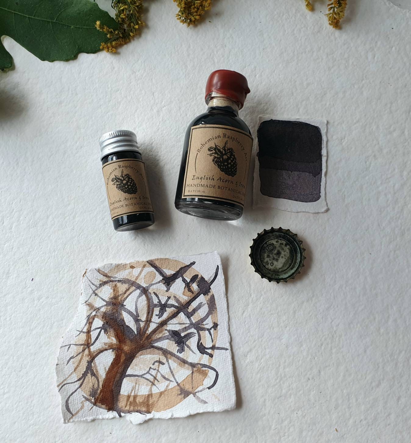 Oak Iron Ink; Natural Ink; Botanical Ink Painting Craft Supplies ...