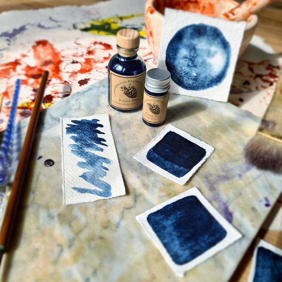 British Blue Natural Indigo Ink Vegan-friendly Botanical - Etsy