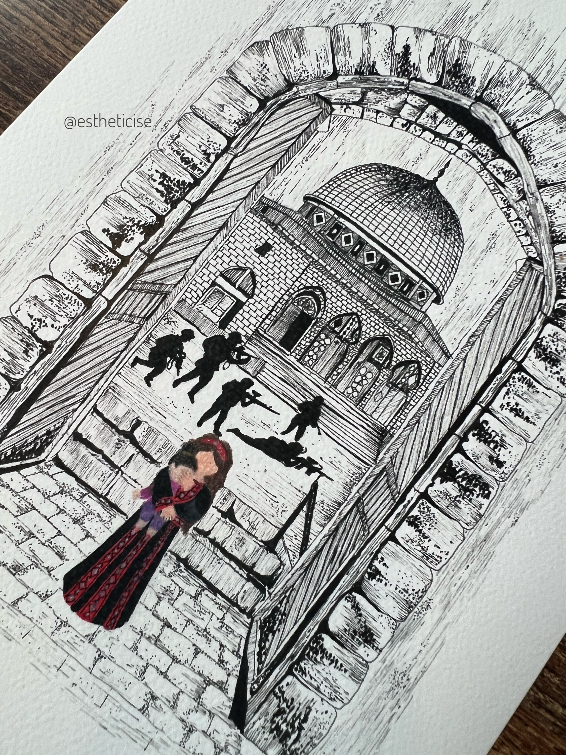 Print of Palestinian Girl by Al Aqsa - Title: Close Your Eyes - Etsy