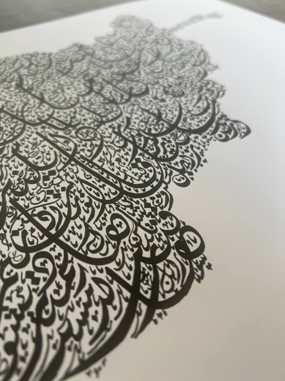 Calligraphy Print of Afghan Map With Place Names - Etsy