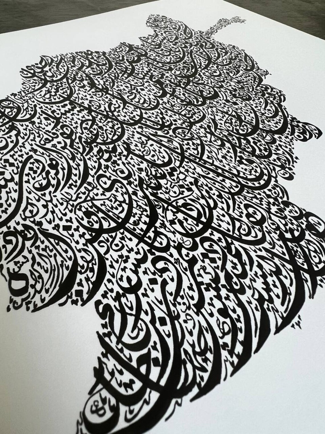 Calligraphy Print of Afghan Map With Place Names - Etsy