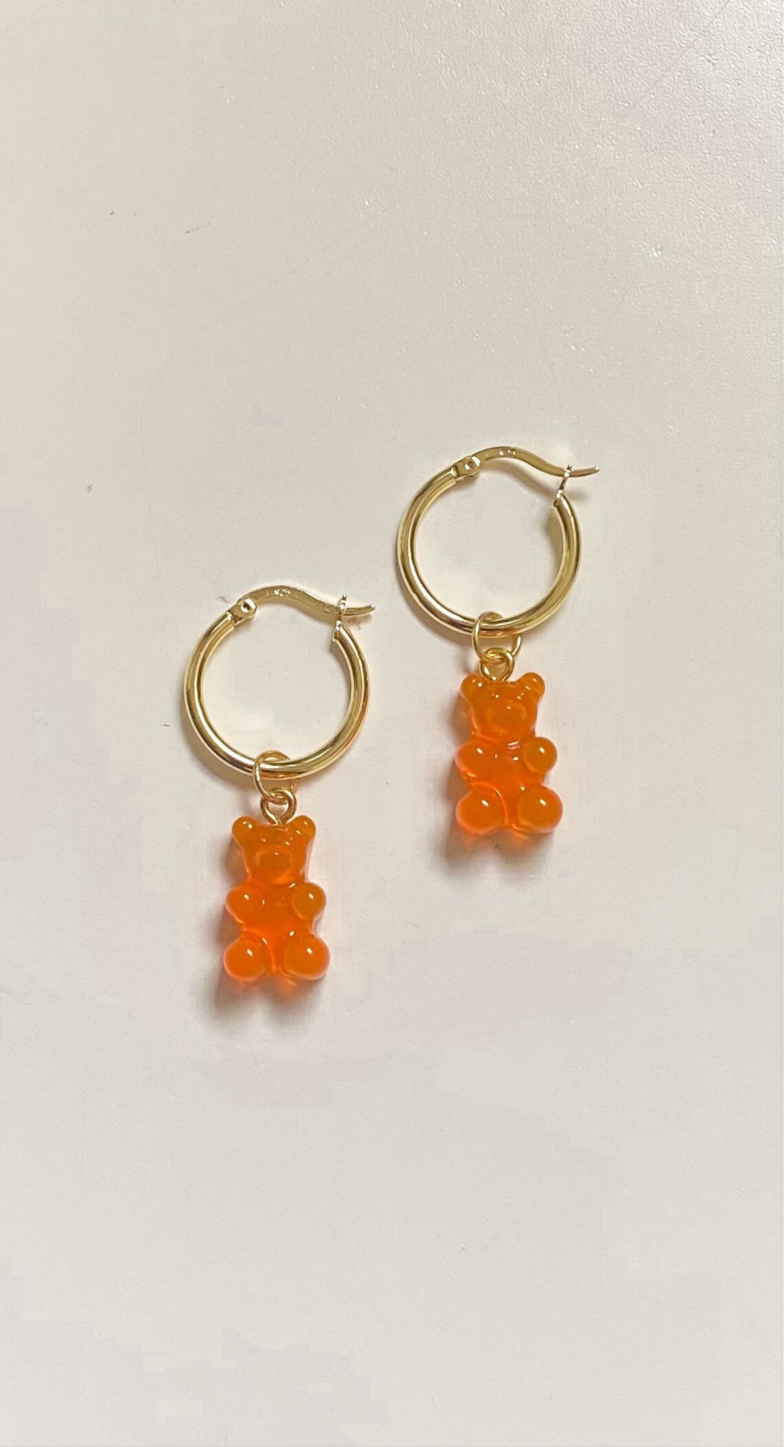 Gummy Bear Gold Plated Hoop Earrings - Etsy