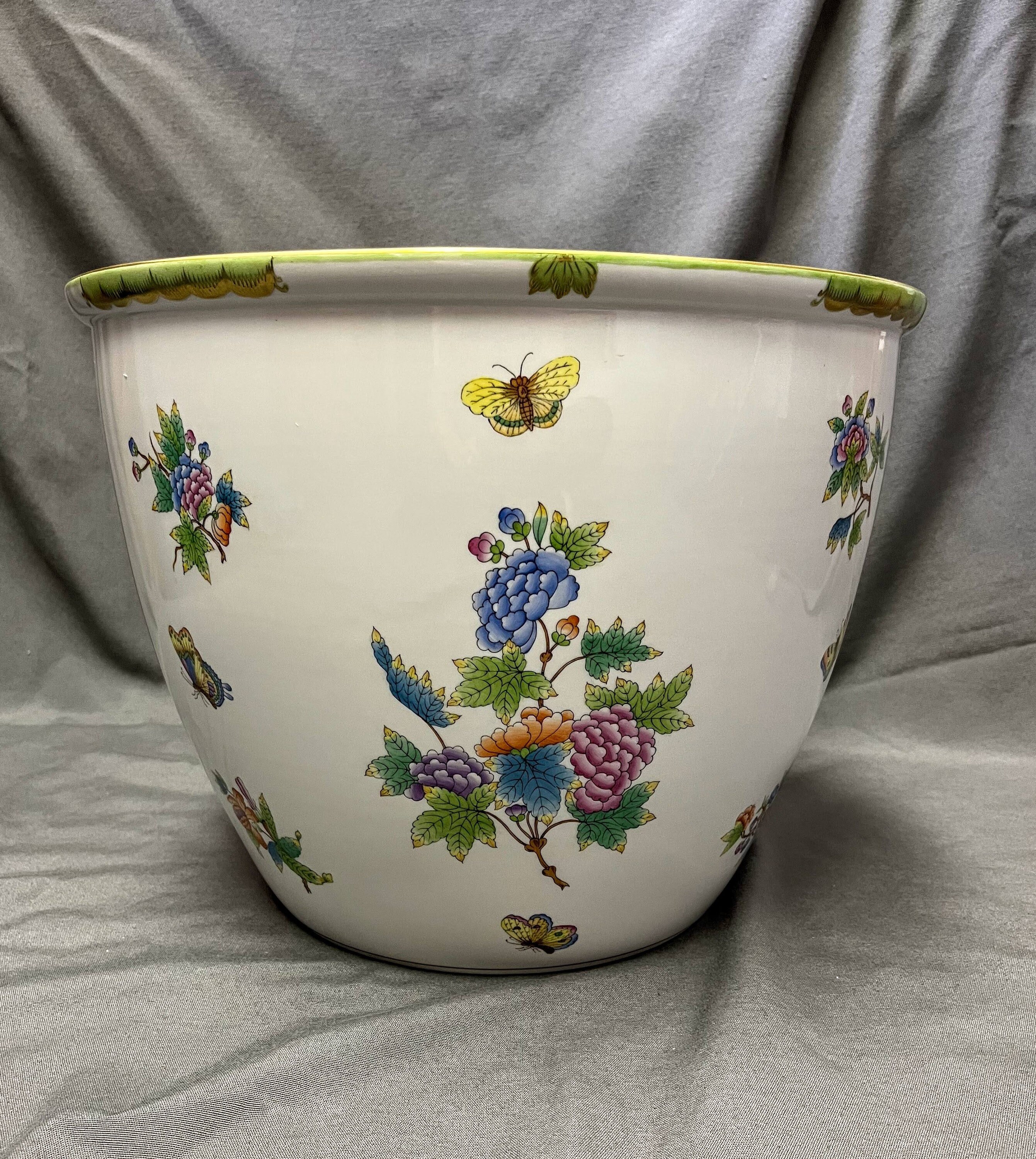 RARE EXTRA LARGE Herend Queen Victoria Cachepot, Floor Planter, Tree ...