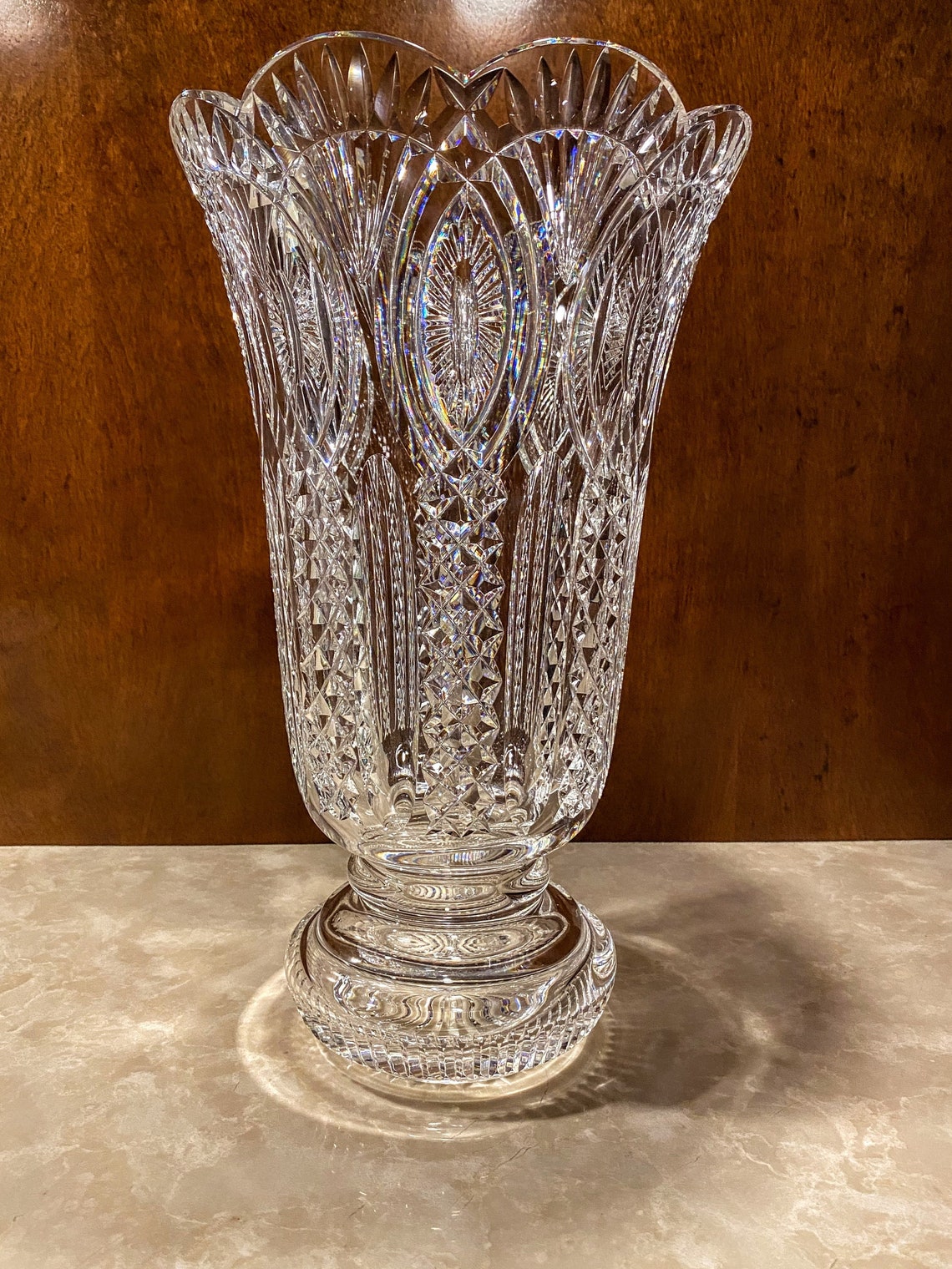 RARE Waterford Master Craft Vintage Footed Vase From Signature Series ...