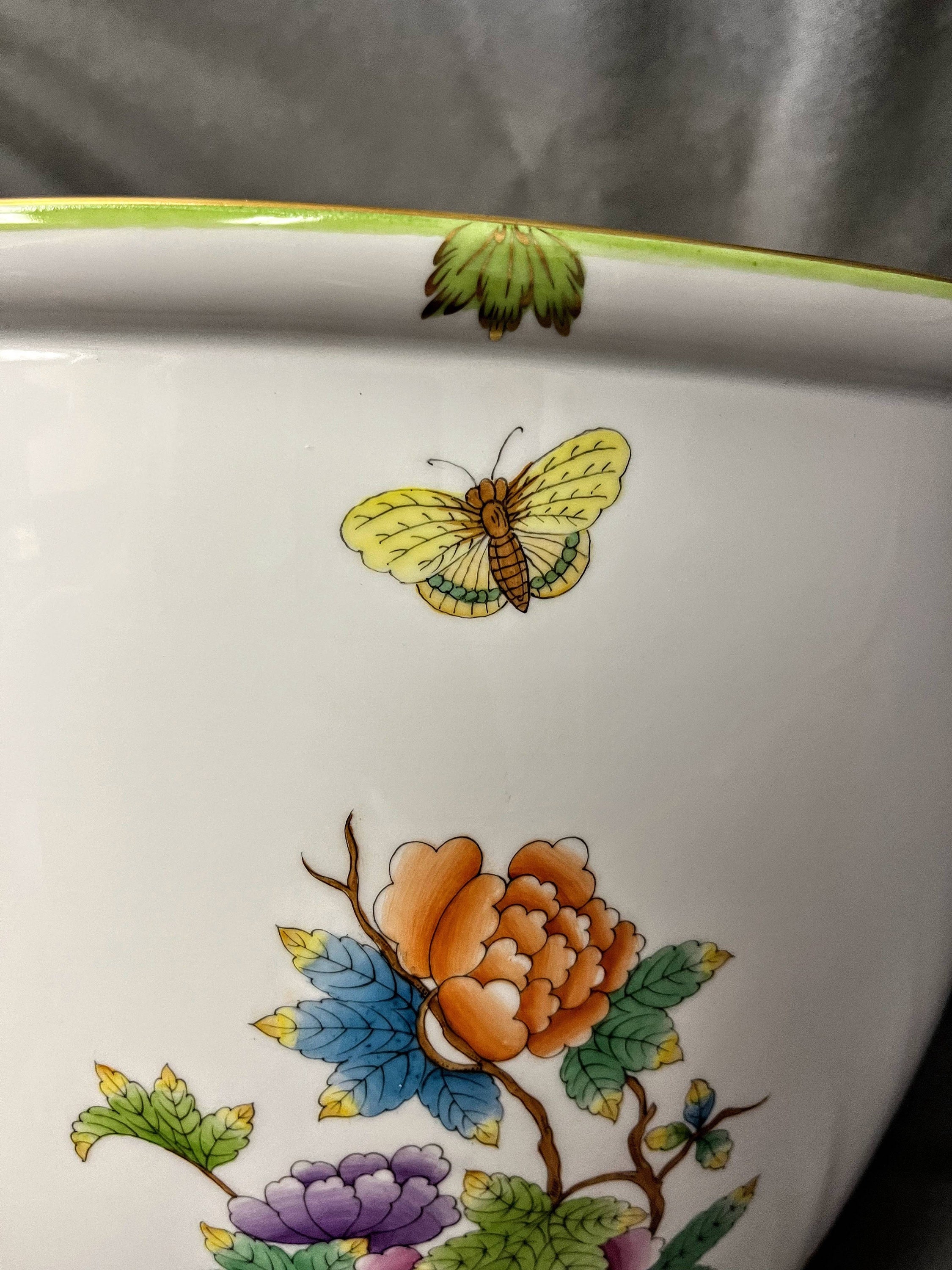 RARE EXTRA LARGE Herend Queen Victoria Cachepot, Floor Planter, Tree ...