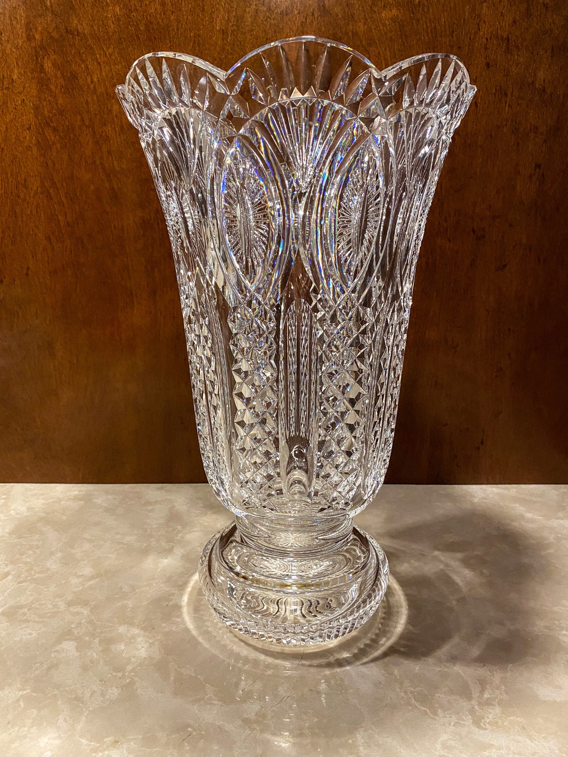 RARE Waterford Master Craft Vintage Footed Vase From Signature Series ...