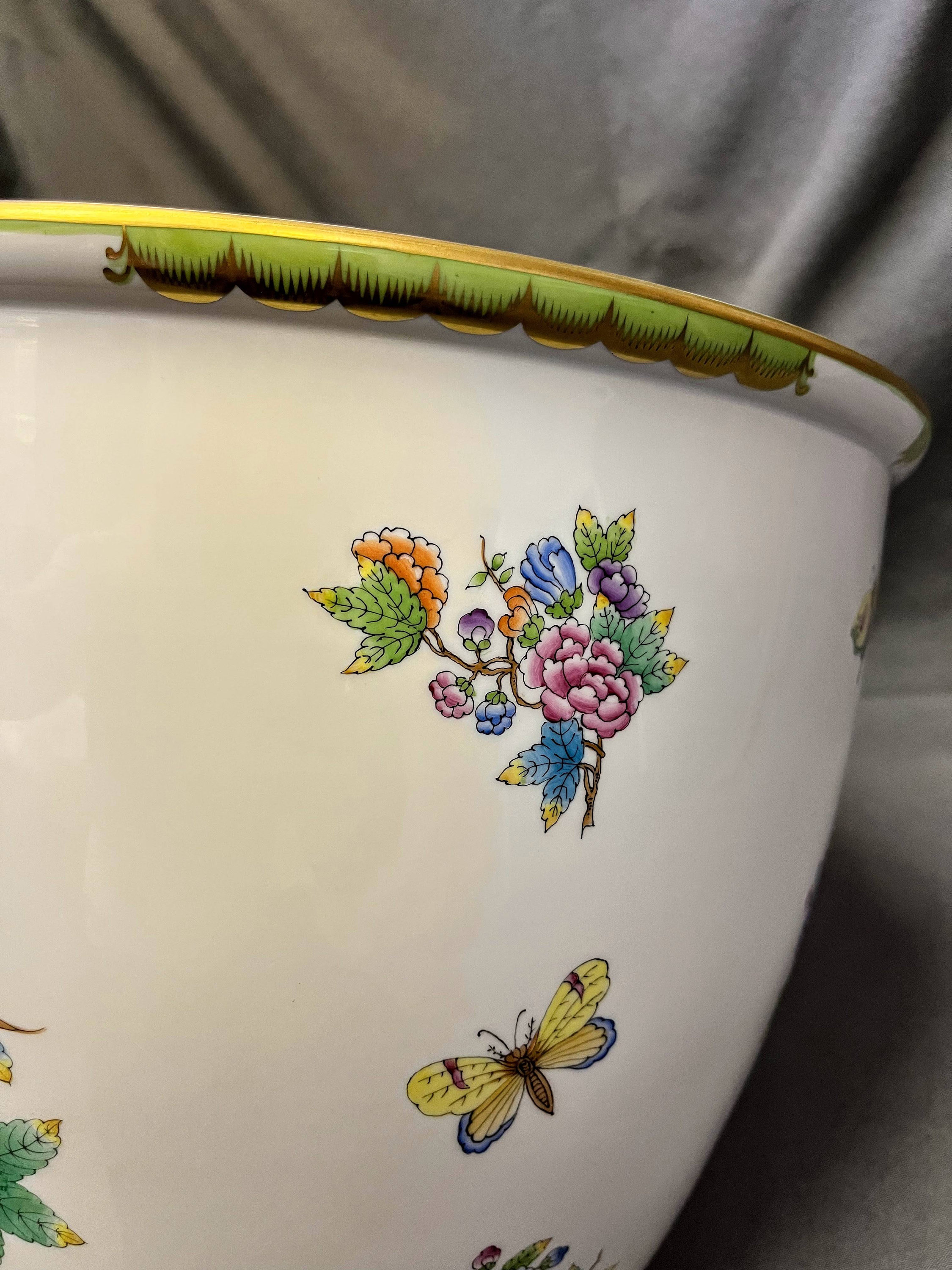 RARE EXTRA LARGE Herend Queen Victoria Cachepot, Floor Planter, Tree ...