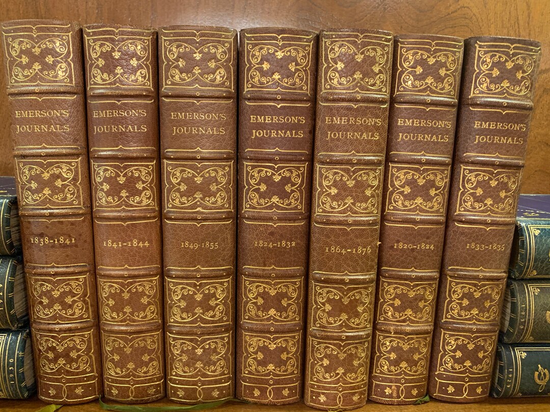 1820-1876 EMERSON'S JOURNALS Large Paper Edition, 7 Vols, Circa 1911 ...