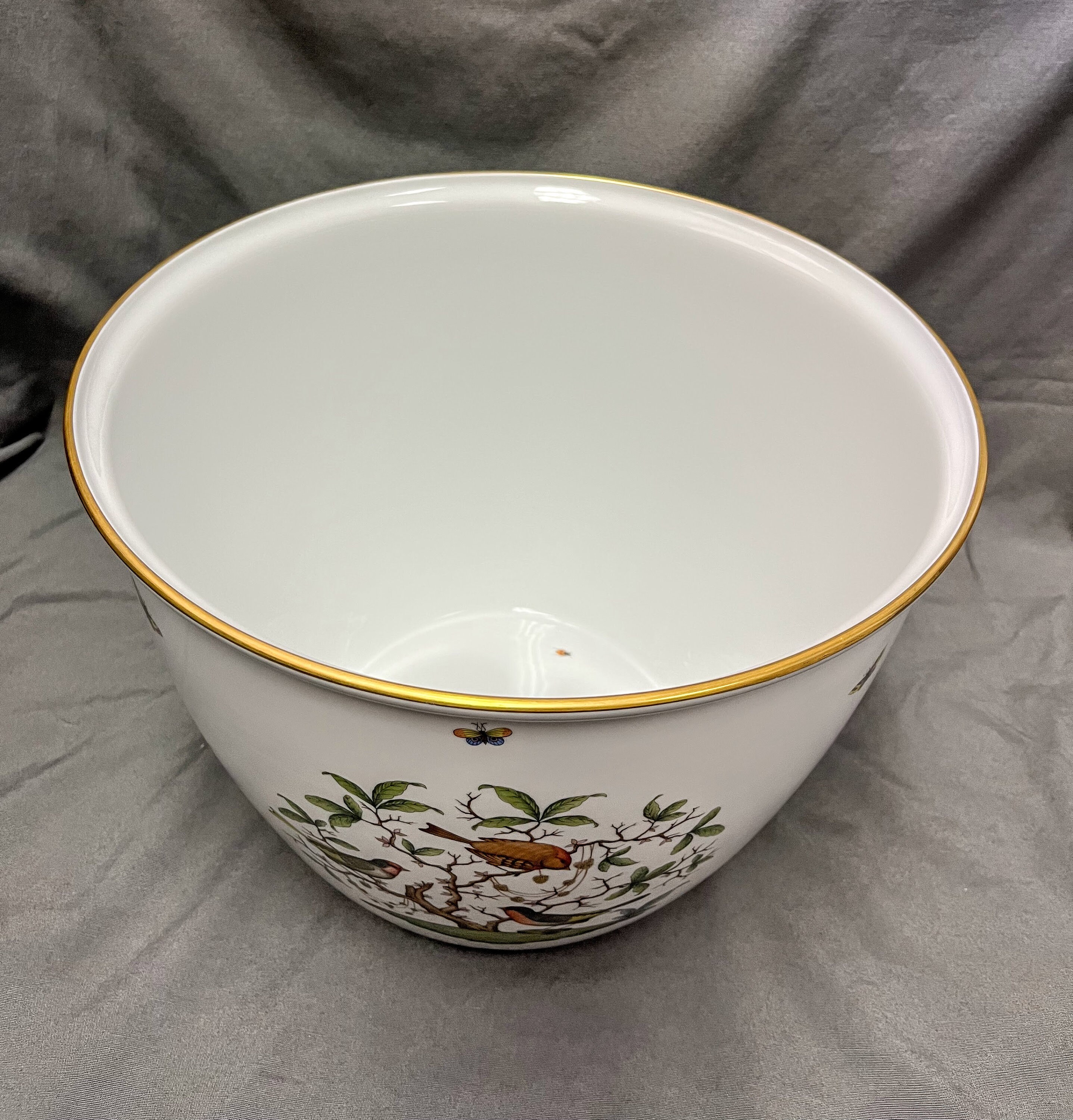 Rare Herend Rothschild Porcelain Cachepot, Extra Large Planter (16 Inch ...