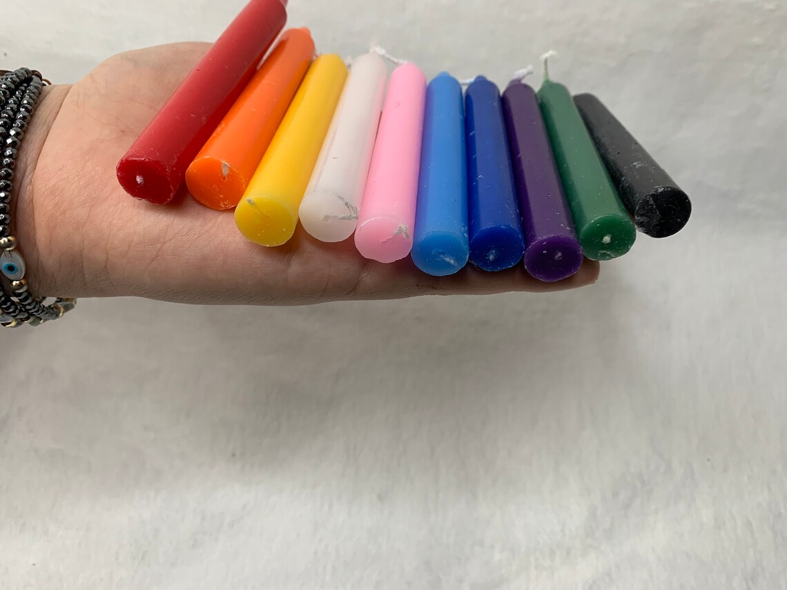 4 Chime Candle Set 10 Assorted Colors Spell Candles Candle | Etsy