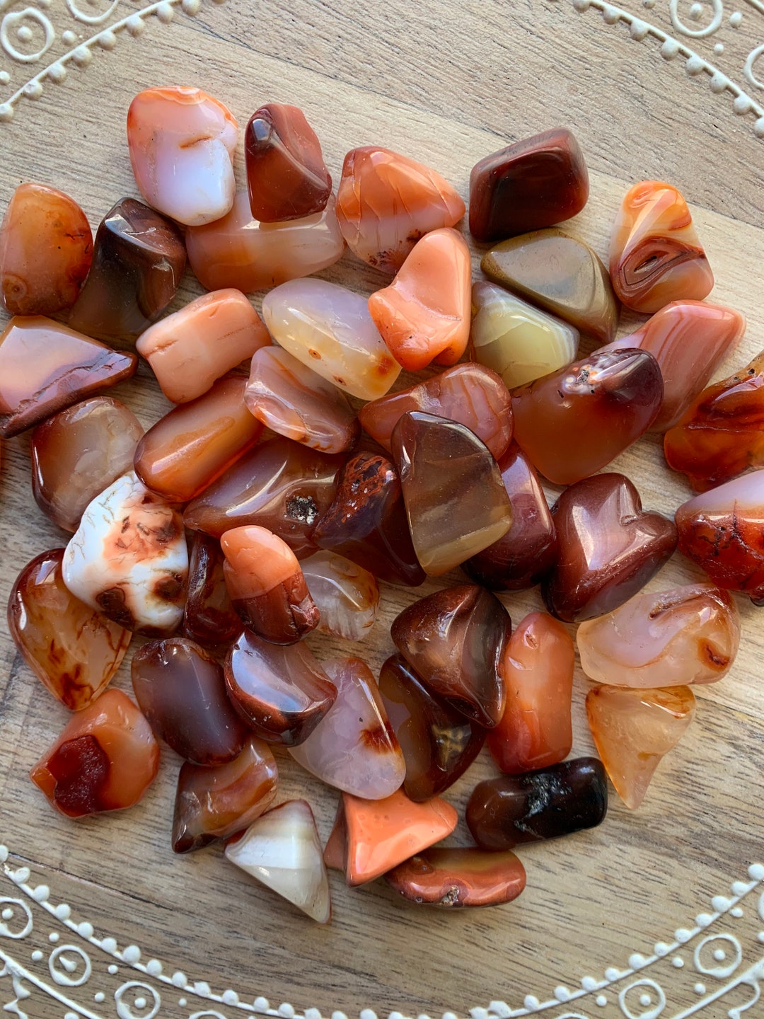 Piedra cornalina pulida: de 18 mm a 25 mm. Piedra cornalina. Decoración ...